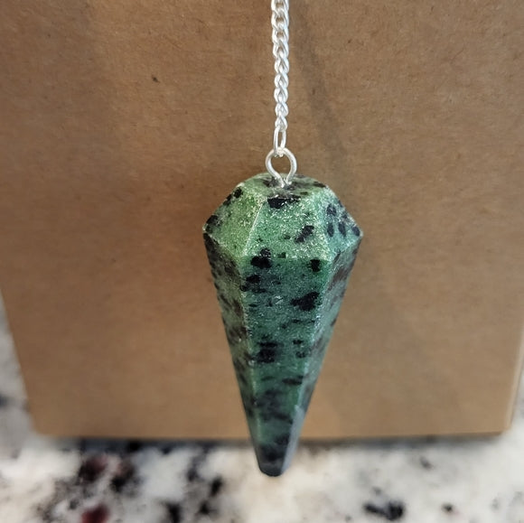 Ruby Fuchsite Pendulum with Chain – Edy's Treasures